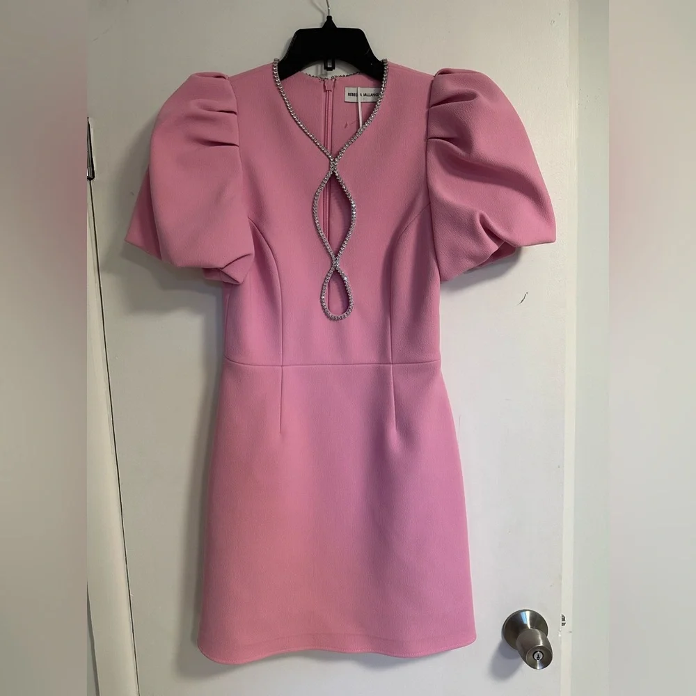 Rebecca Vallance | Dresses | Rebecca Vallance Pink Karina Puff Sleeve ...